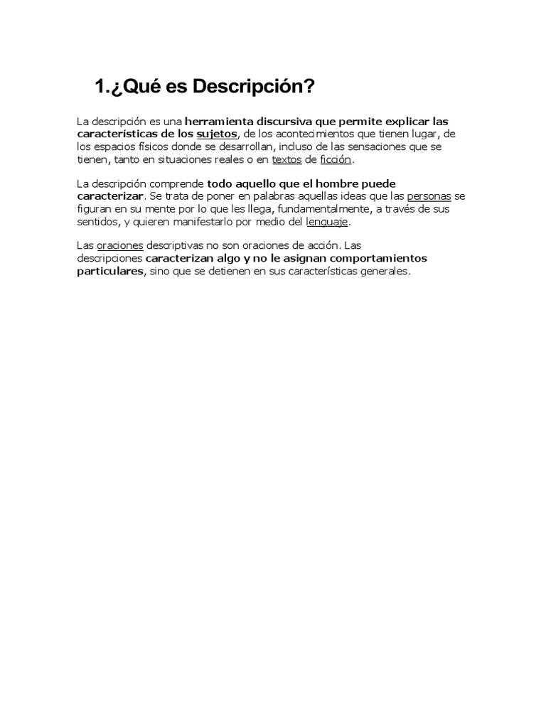 Qué Es Descripción PDF | PDF