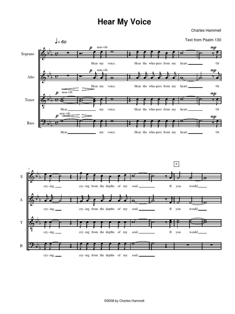 Hear My Voice | PDF | Pitch (Music) | Choral Music