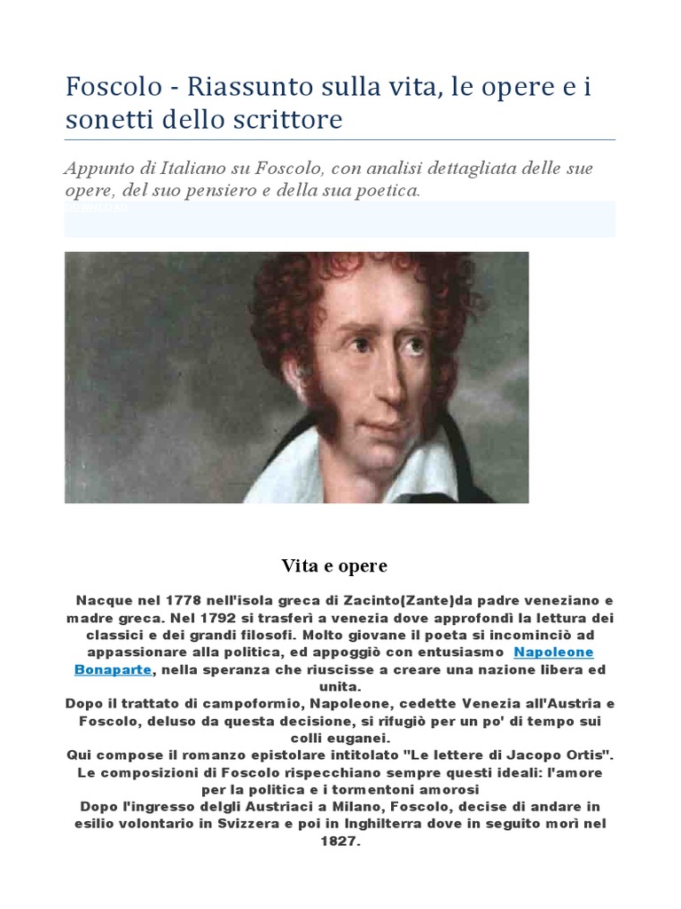Foscolo | PDF