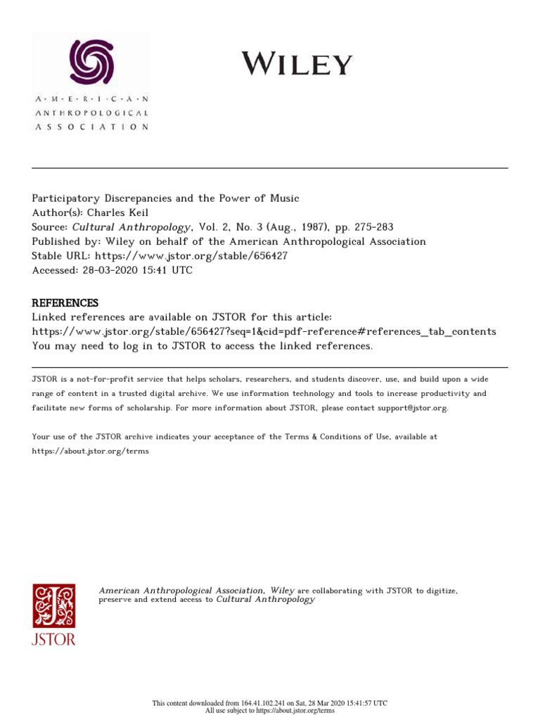 As Discrepâncias Participativas e o Poder Da Música - Charles Keil ...