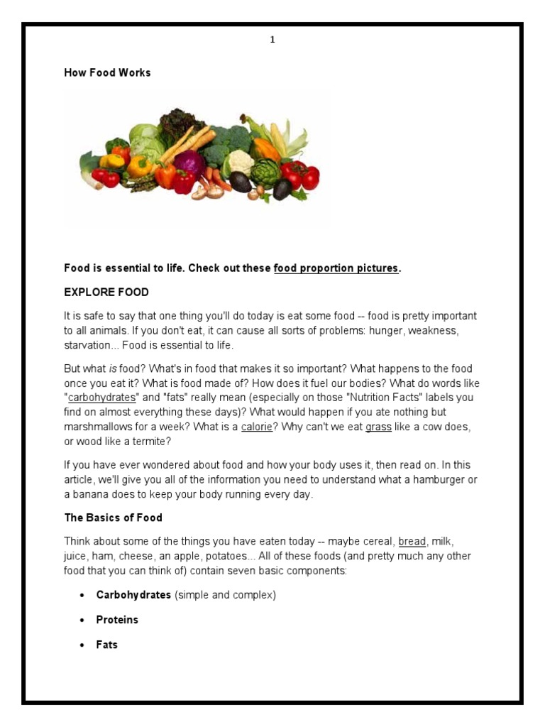 How Food Works | PDF | Fat | Glucose