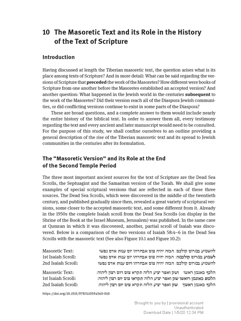 (Doi 10.1515 - 9783110594560-010) Ofer, Yosef - The Masora On Scripture ...