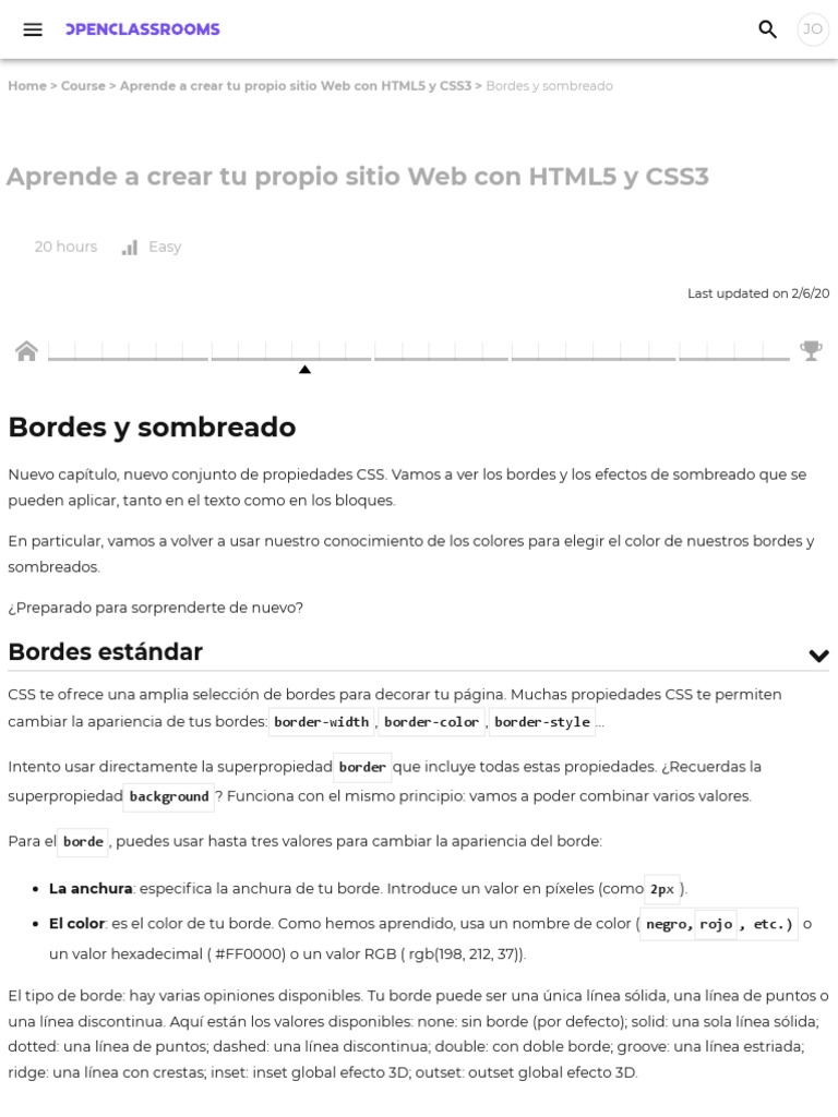 9 - CSS - Bordes y Sombreado - Sitio Web Con HTML5 y CSS3 PDF | PDF | Hojas de estilo en cascada ...