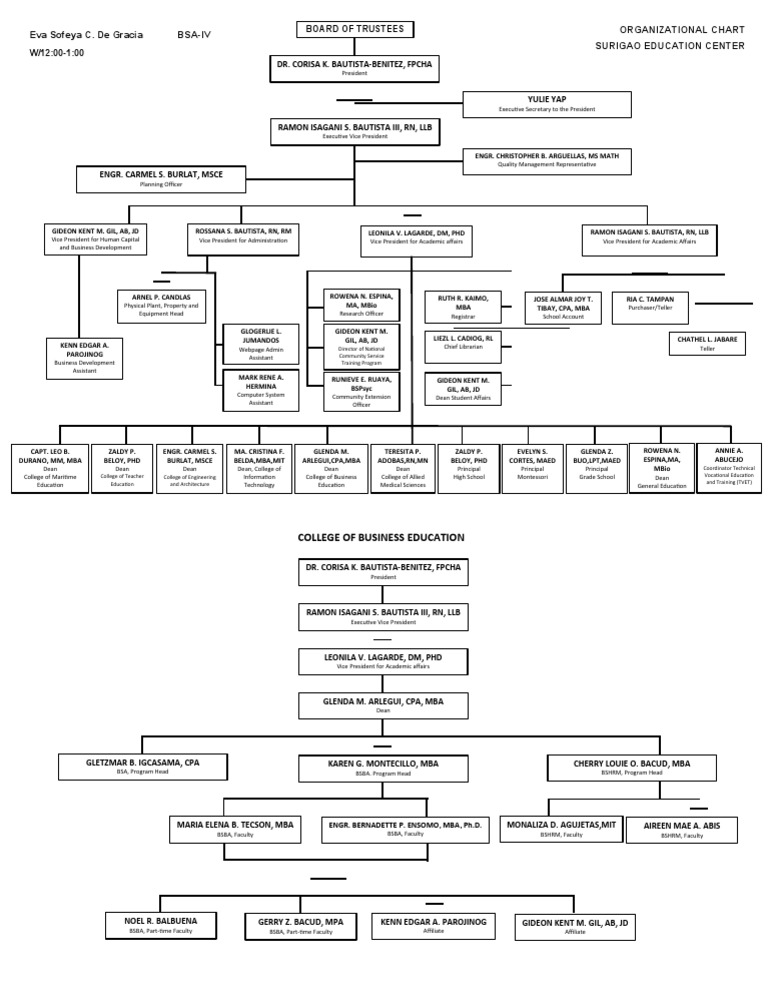 Org Chart SEC | PDF | Academic Degree | Educational Stages