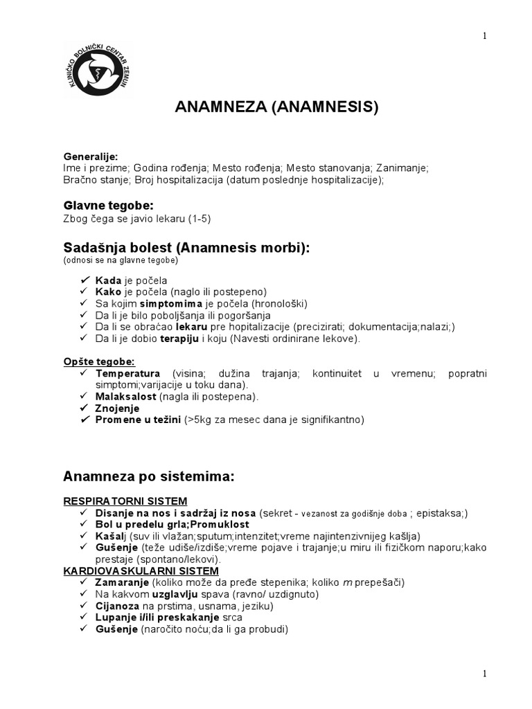 Anamneza 17 | PDF