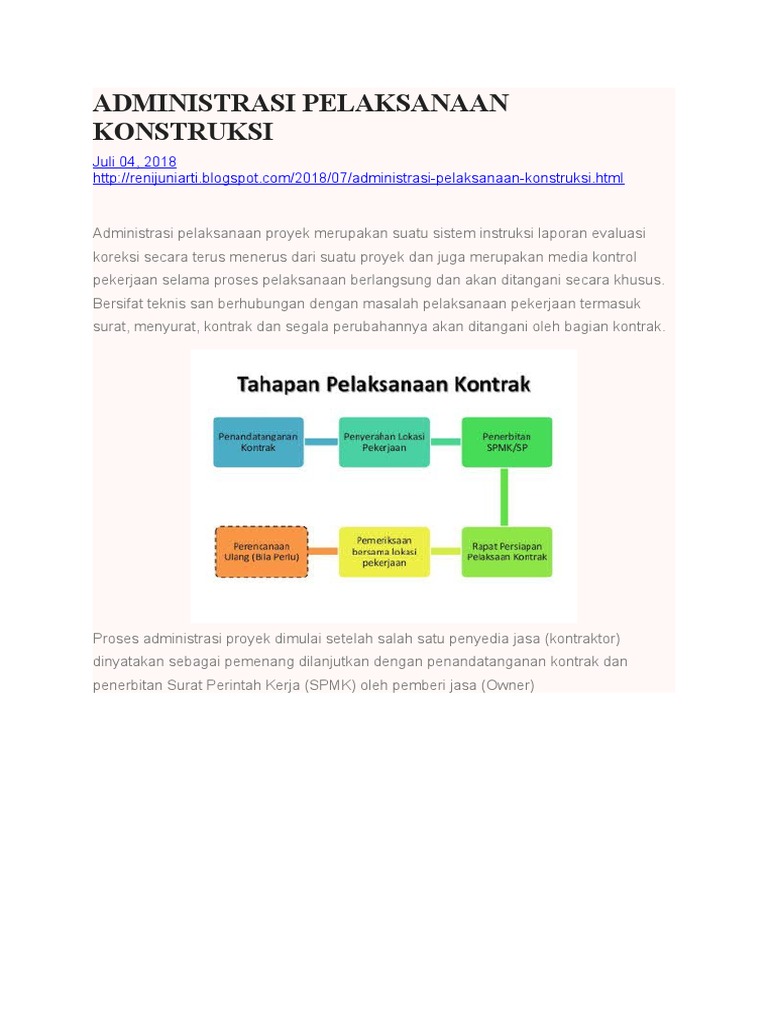 Tahapan Administrasi Proyek Konstruksi | PDF | Bisnis | Seni
