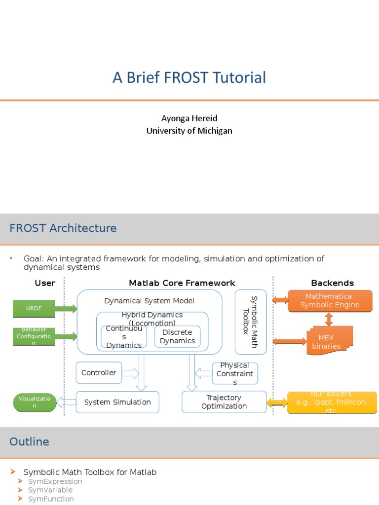 FROST Framework for Engineers | PDF | Matlab | Mathematical Optimization