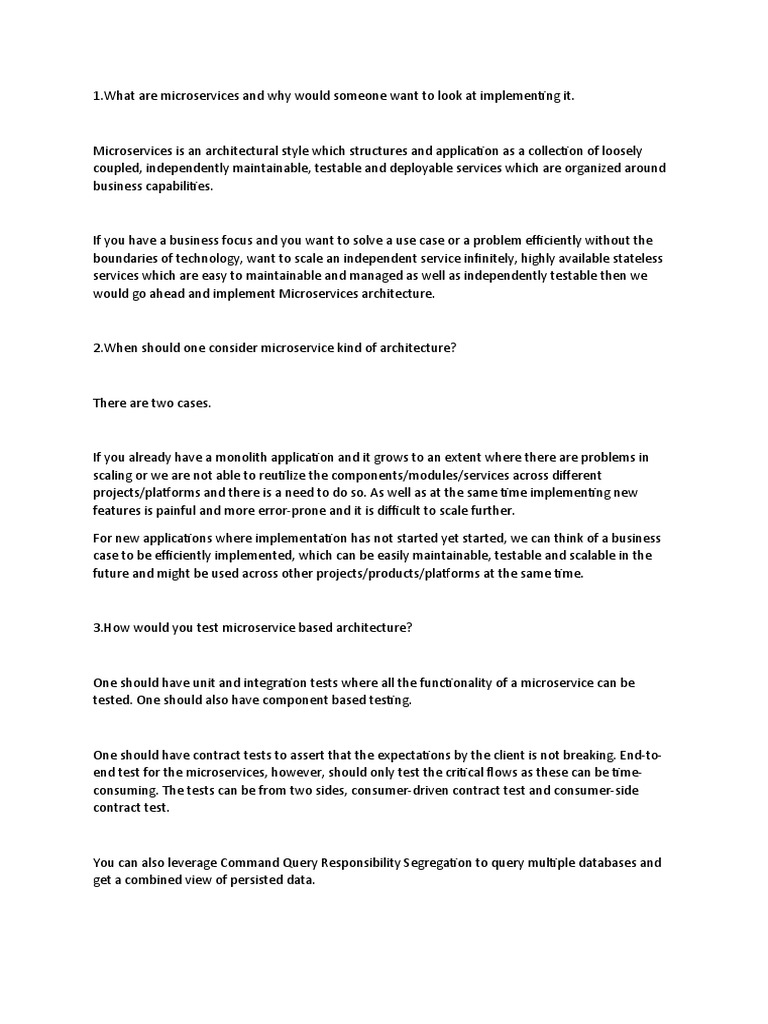 Microservices Interview Questions Answers 3 Pdf Service Oriented Architecture Acid