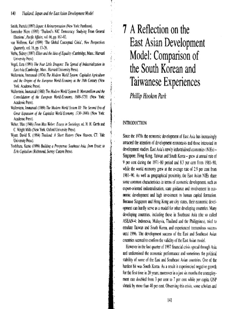 A Reflection On The East Asian Development Model | PDF