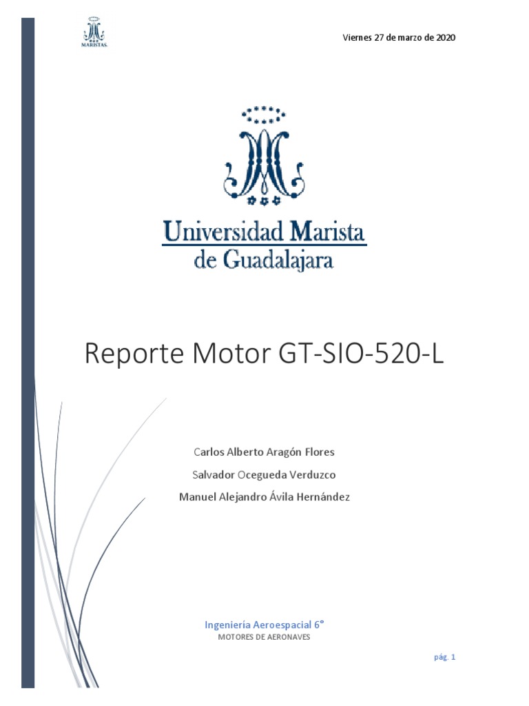 Reporte Motor GT-SIO-520-L PDF | PDF | Motor de combustión interna ...