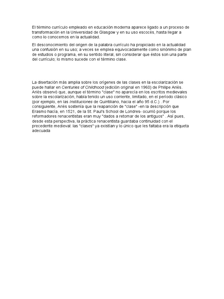 Curriculo y Clases | PDF