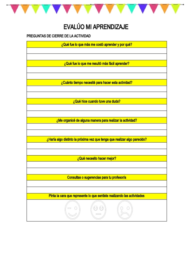 Evalúo Mi Aprendizaje | PDF