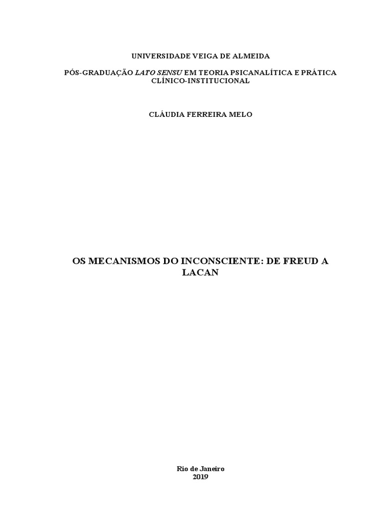 As Formações Do Inconsciente Pdf Jacques Lacan Sigmund Freud
