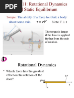 Rotational Dynamics Notes Class 12 | PDF