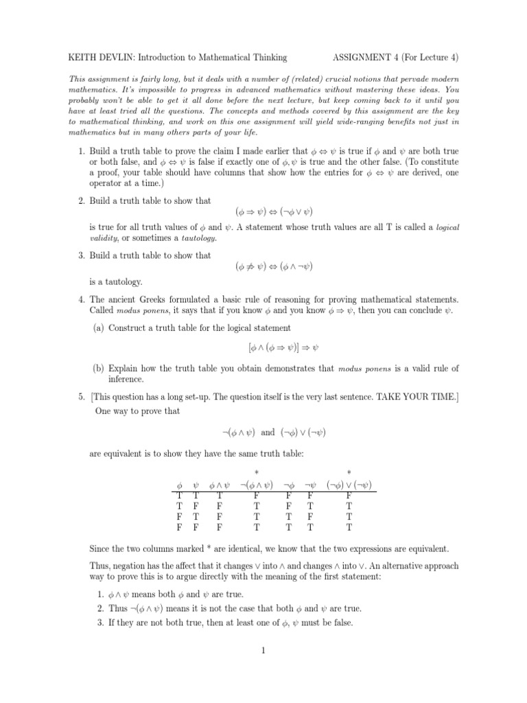 21 Assignment 4 | Download Free PDF | Syntax (Logic) | Truth