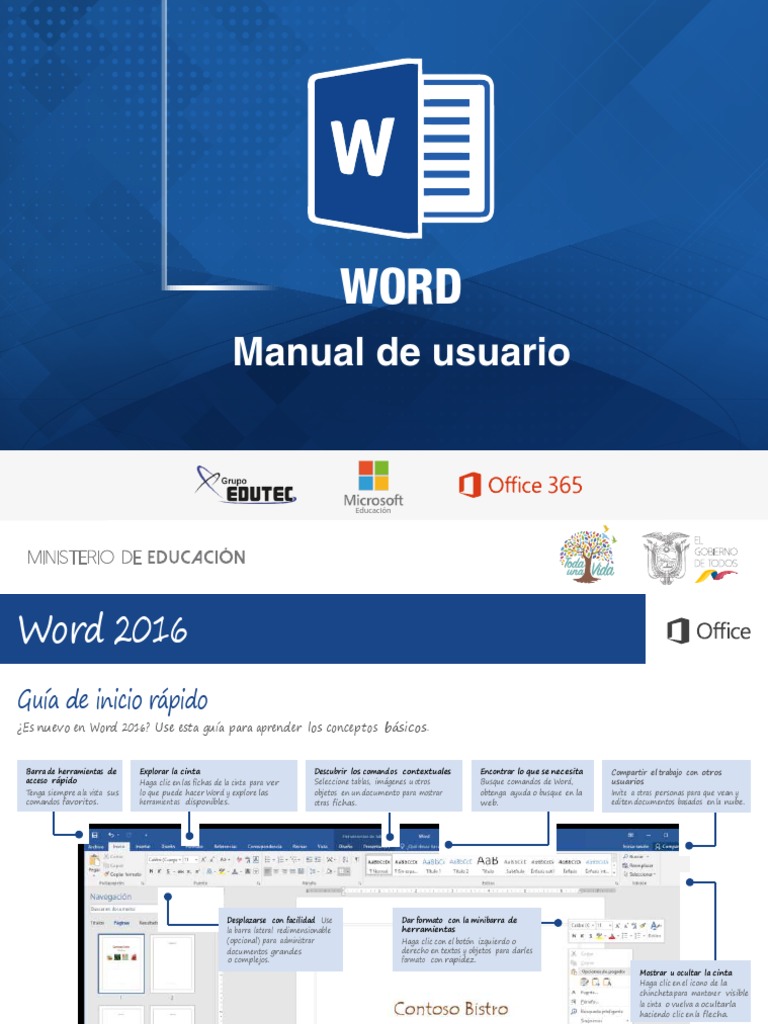 Manual de Usuario Word | PDF | Microsoft Word | Archivo de computadora