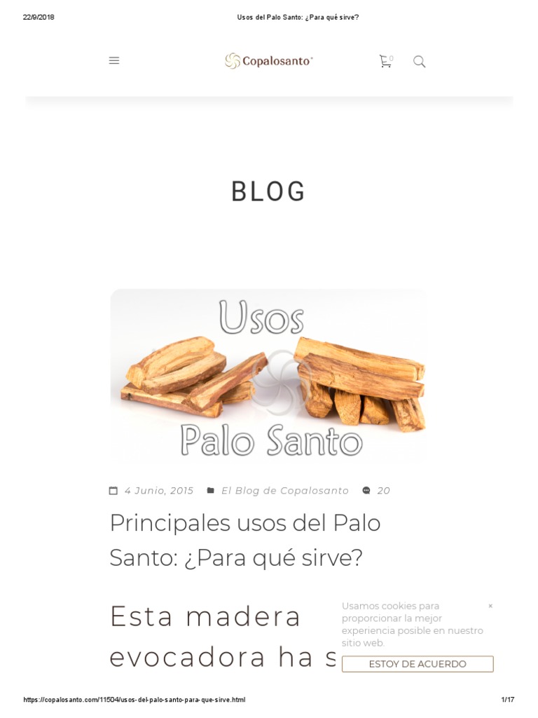 Usos Del Palo Santo - ¿Para Qué Sirve | PDF | Naturaleza