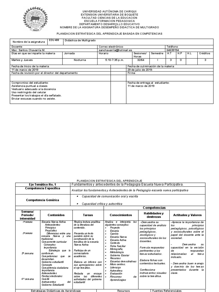 Didactica de Multigrado | PDF | Planificación | Aprendizaje