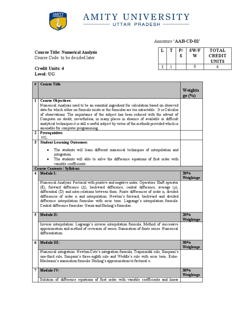 Numerical Analysis | PDF | Finite Difference | Numerical Analysis