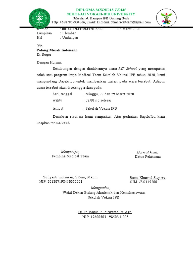 Surat Undangan Pmi | PDF