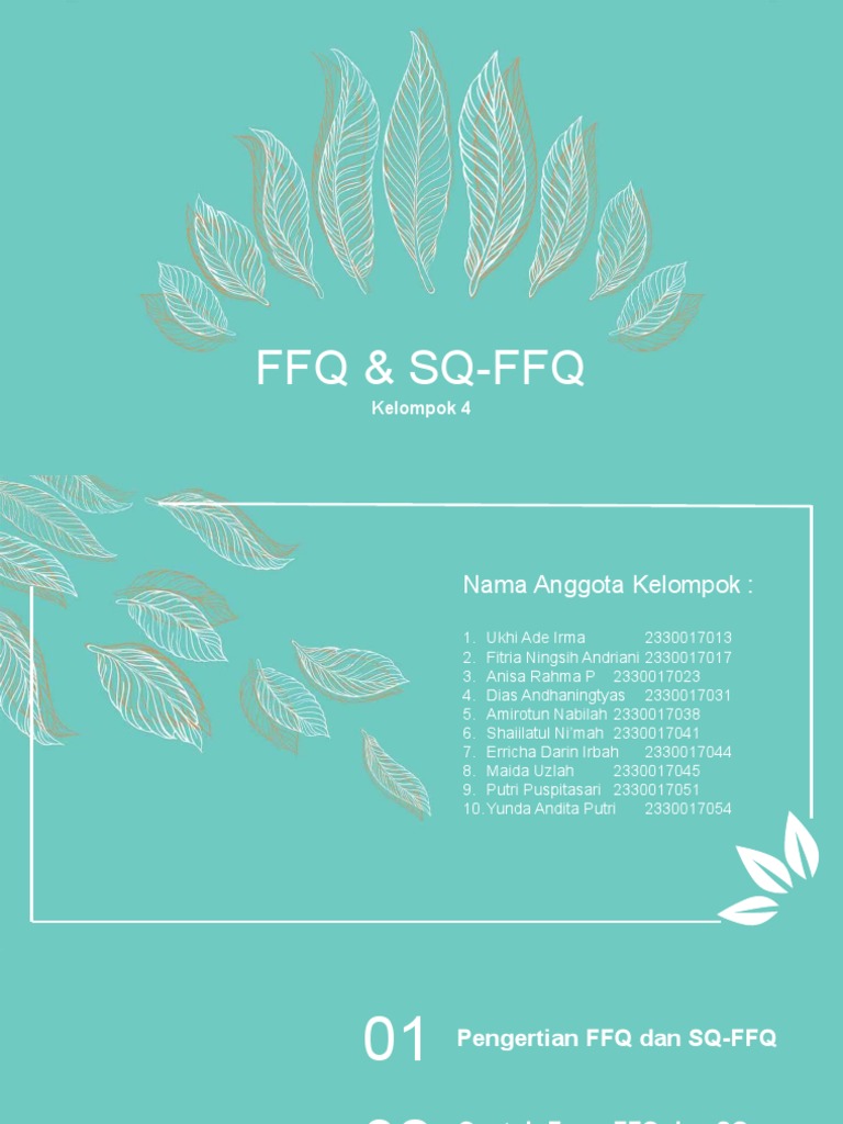 FFQ & SQ-FFQ (Kel.4) | PDF