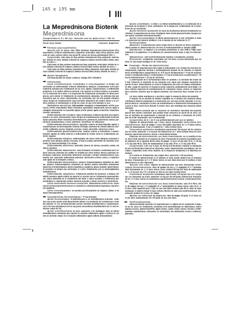 La Meprednisona 5251-5 | PDF | Corticosteroides | Antiinflamatorio