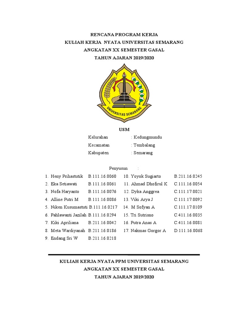 Program Kerja KKN | PDF