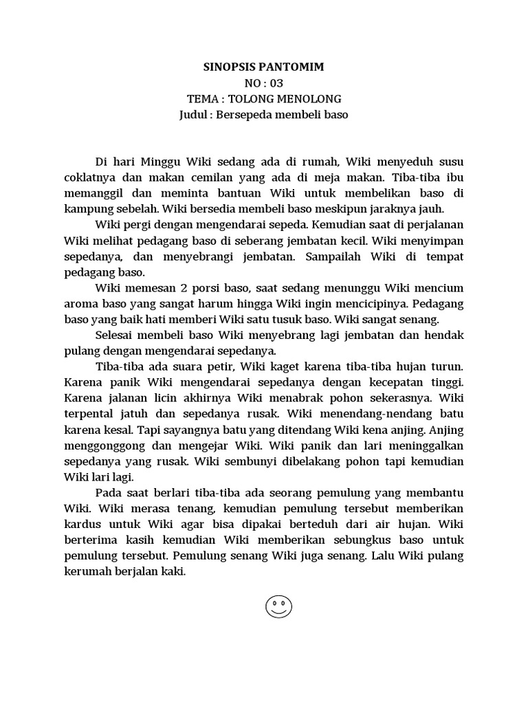 Sinopsis Pantomim 2020 | PDF