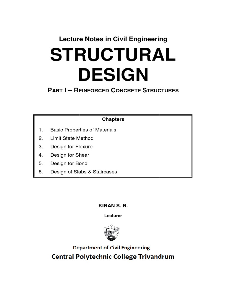 Structural Design Of Reinforced Concrete Structures Pdf Young S