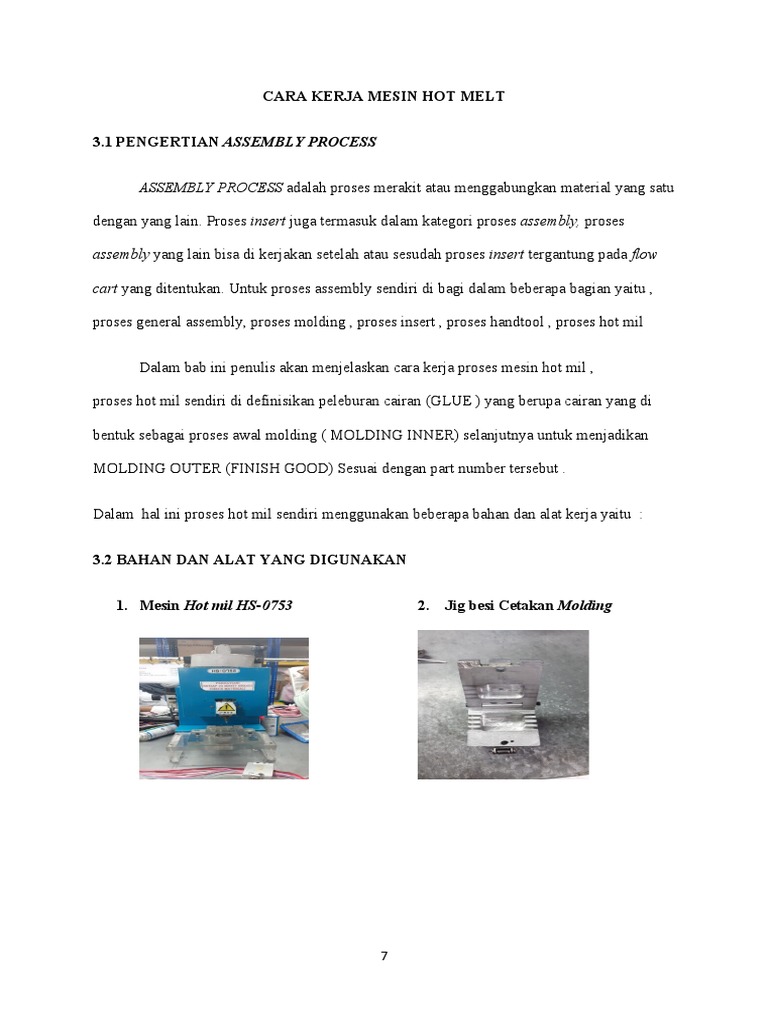 Hot Melt Proses | PDF