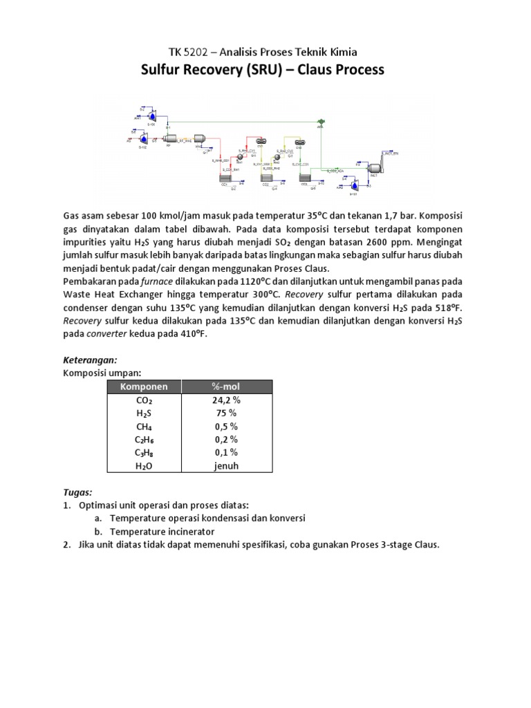 Case 2 - 2-Stage Claus Process PDF | PDF