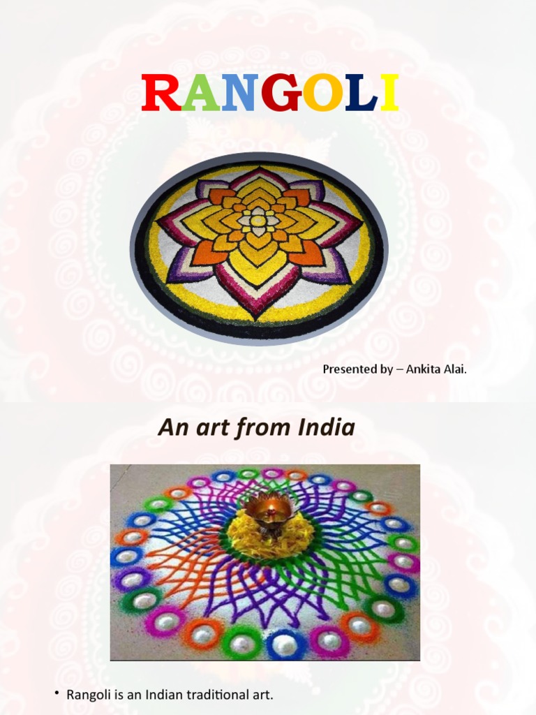 Importance of Rangoli in Indian Tradition | PDF | Home & Garden | Art