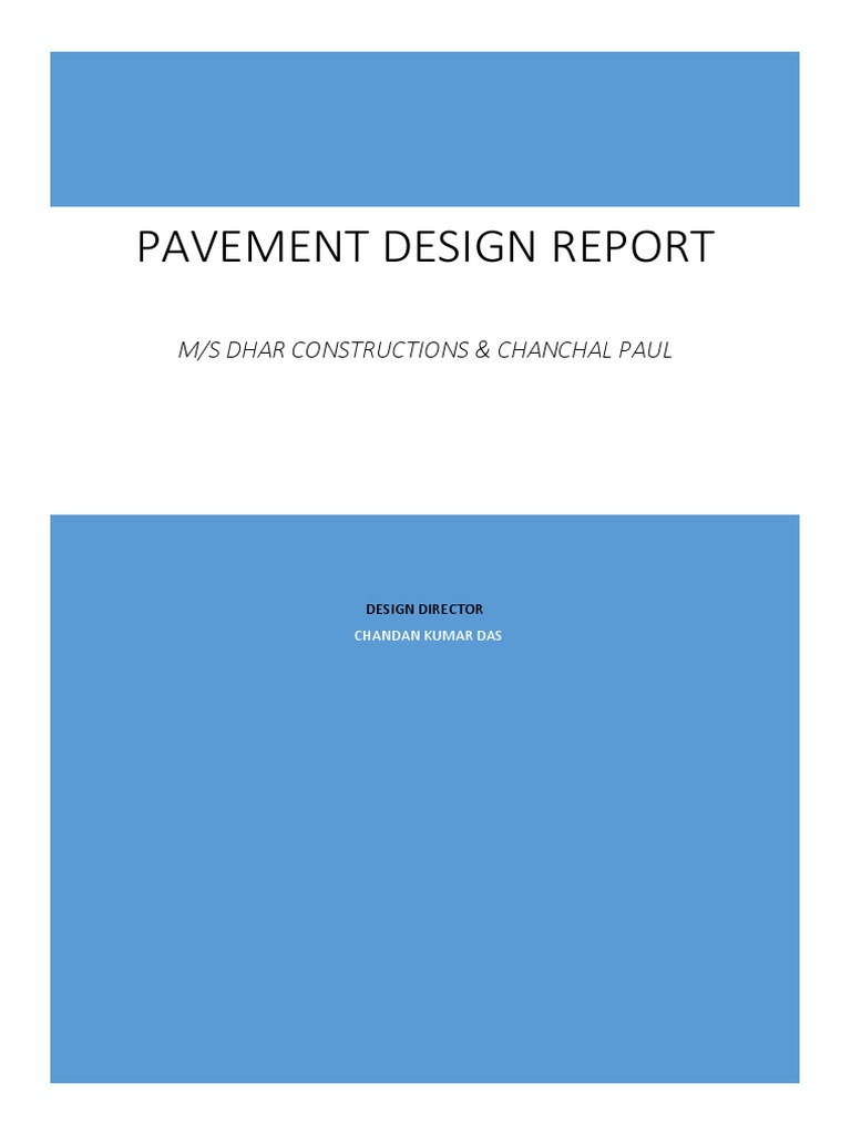 Pavement Design Report 07-03-2020 | PDF | Construction Aggregate | Road ...