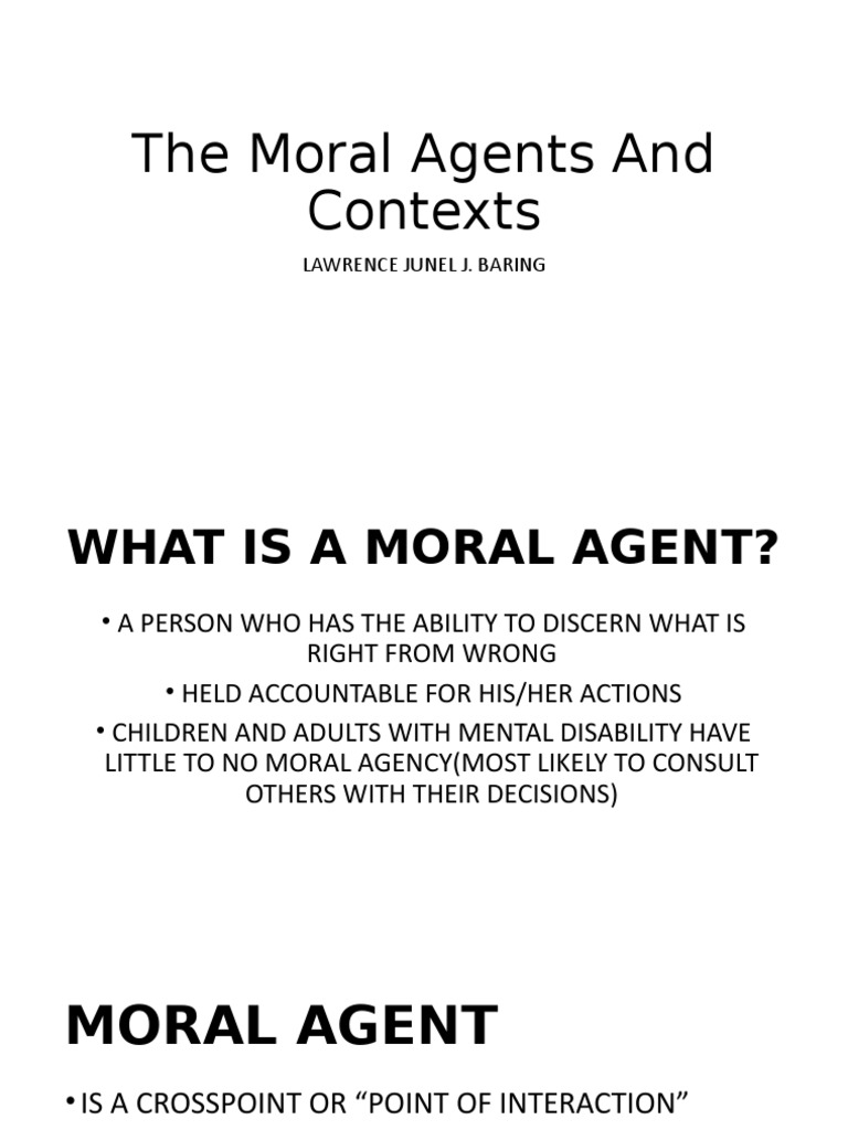 The Moral Agents and Contexts BARS | PDF | Relativism | Morality