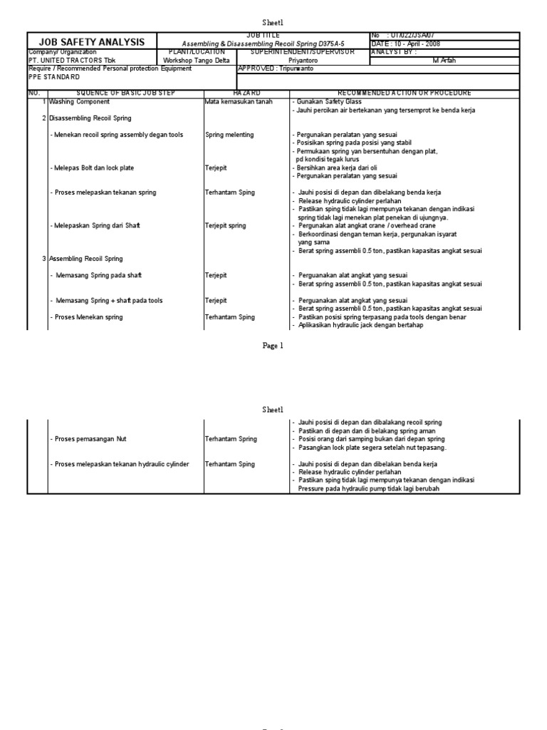 JSA Assembling Recoil Spring D375A-5 | PDF