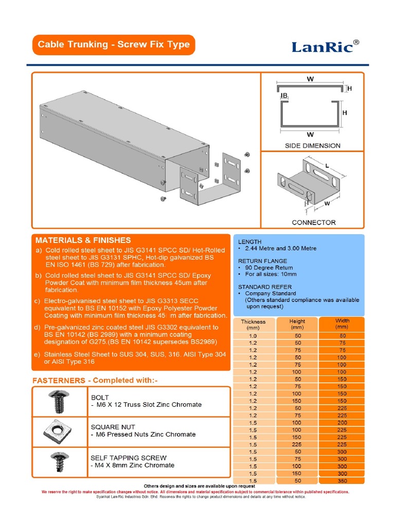 Cable Trunking | PDF