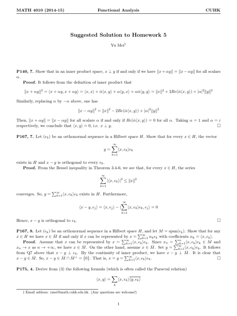 Exercise 3 PDF | PDF | Hilbert Space | Linear Algebra