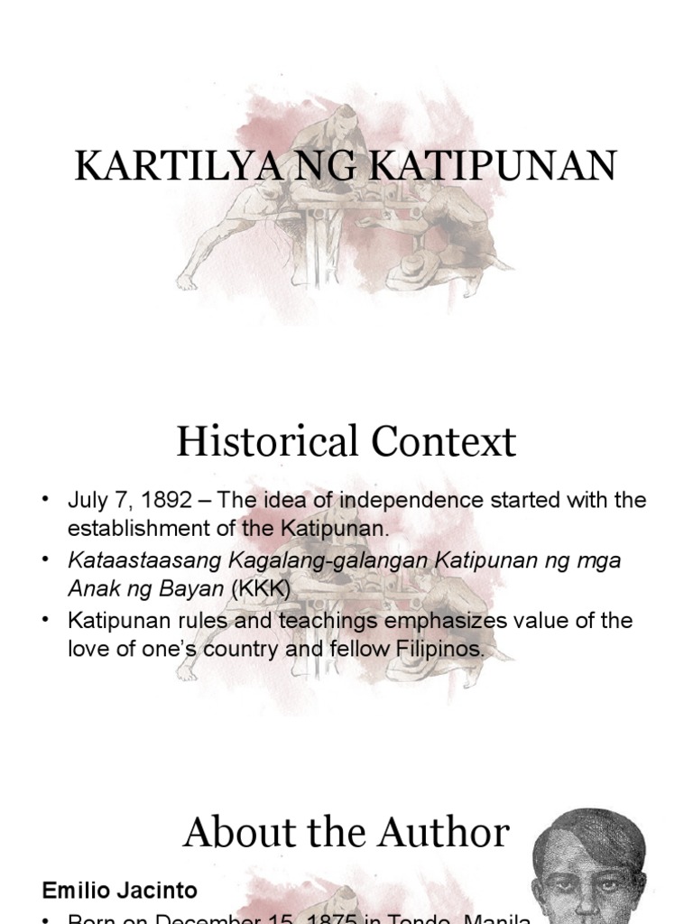 Historical Significance of Kartilya ng Katipunan | PDF | Philippines ...
