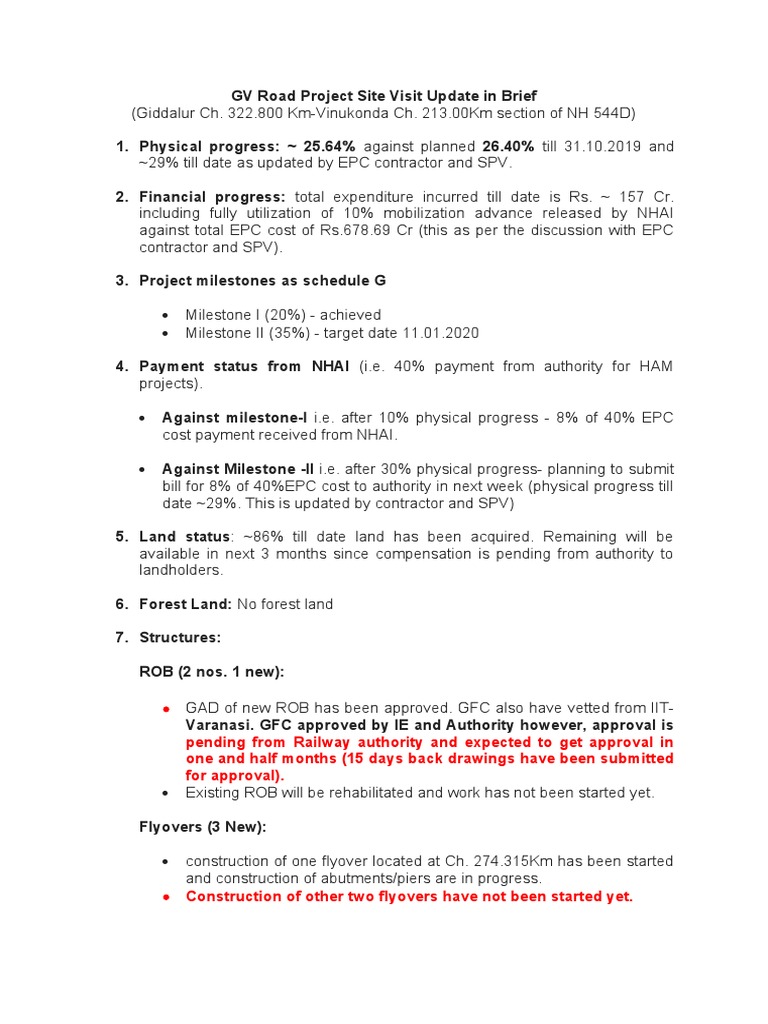Project site visit _Brief_ Report | Transport | Business
