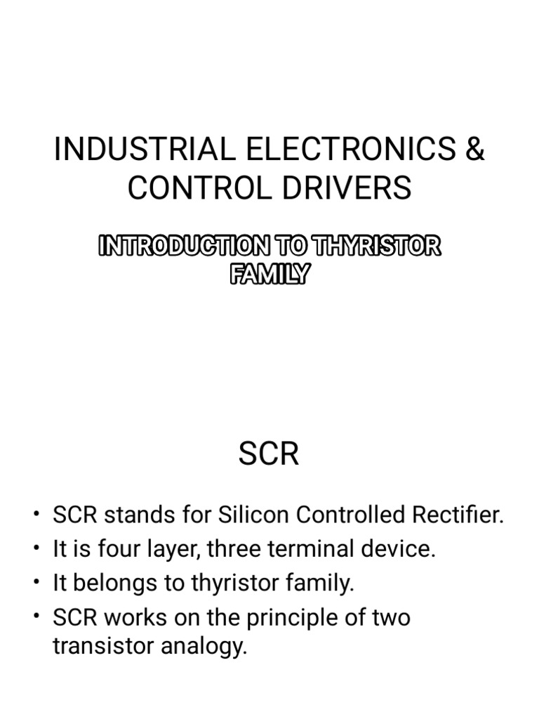 Thyristor Family PDF | PDF | Bipolar Junction Transistor | Rectifier