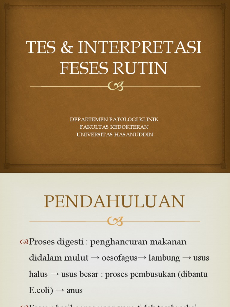 Panduan Pemeriksaan Feses | PDF