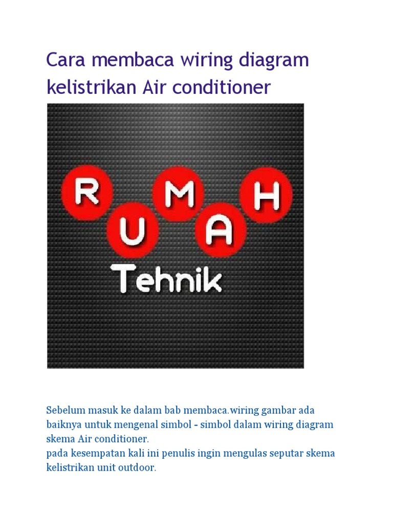 Cara Membaca Skema Keliatrikan Pada Air Conditioner | PDF | Metode & Bahan Ajar | Teknologi ...