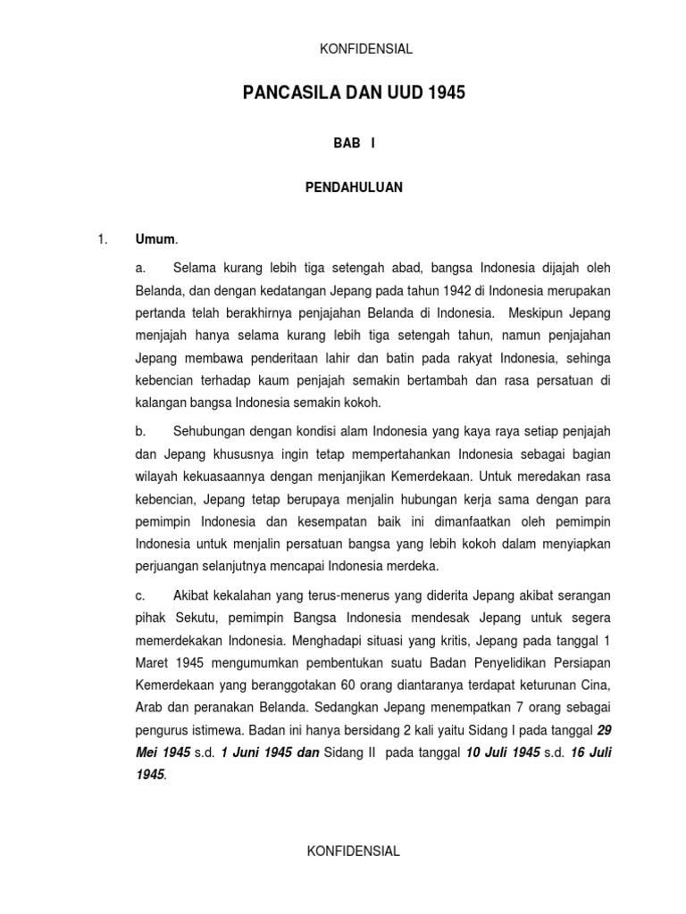 Pancasila Dan UUD 1945 | PDF