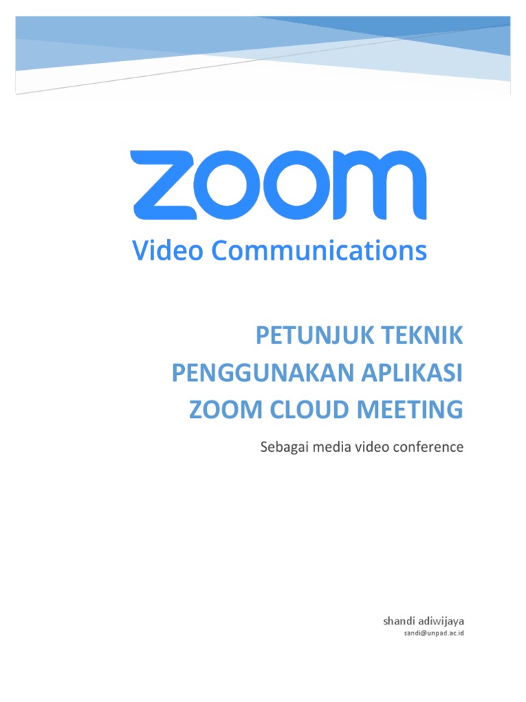 Manual Penggunaan Zoom Web Conference PDF | PDF