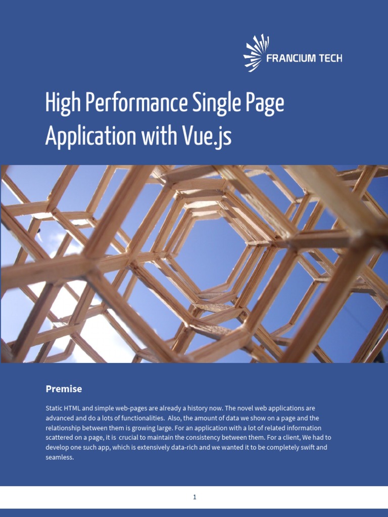 Case Study - High Performance Single Page Application With VueJs - Francium Tech | PDF | Java ...