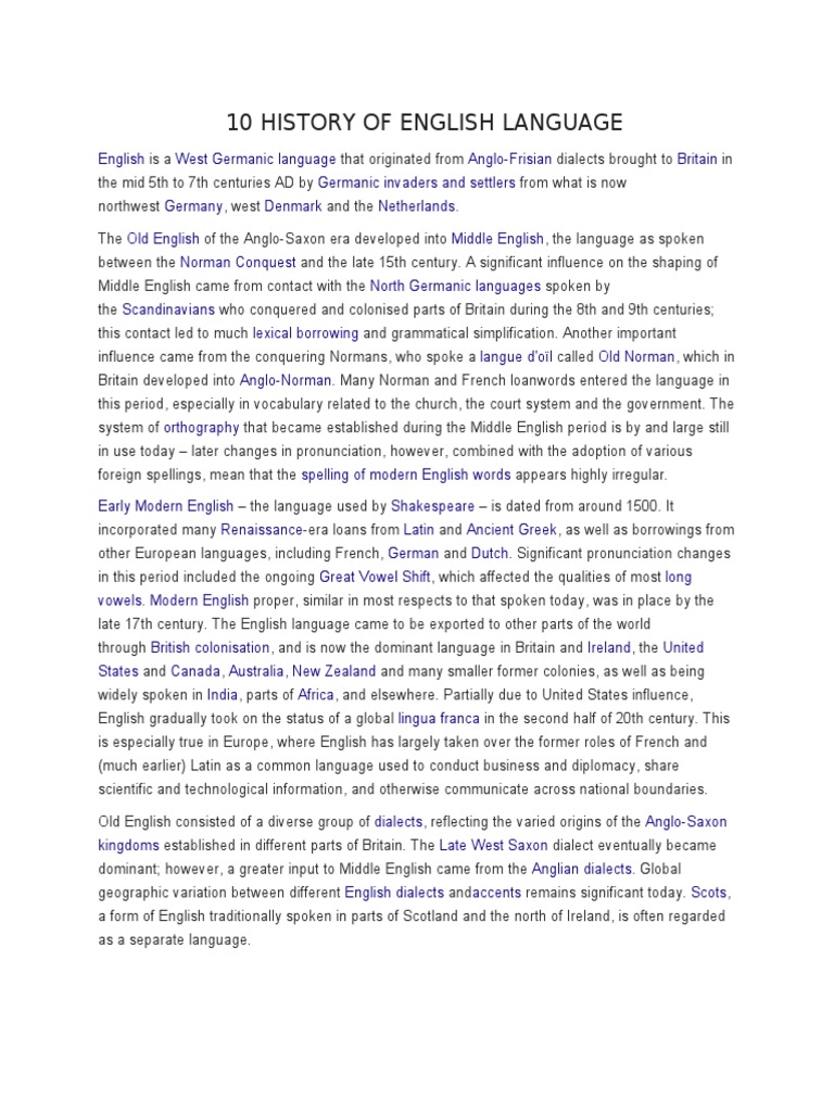 10 History of English Language | PDF | English Language | Semiotics