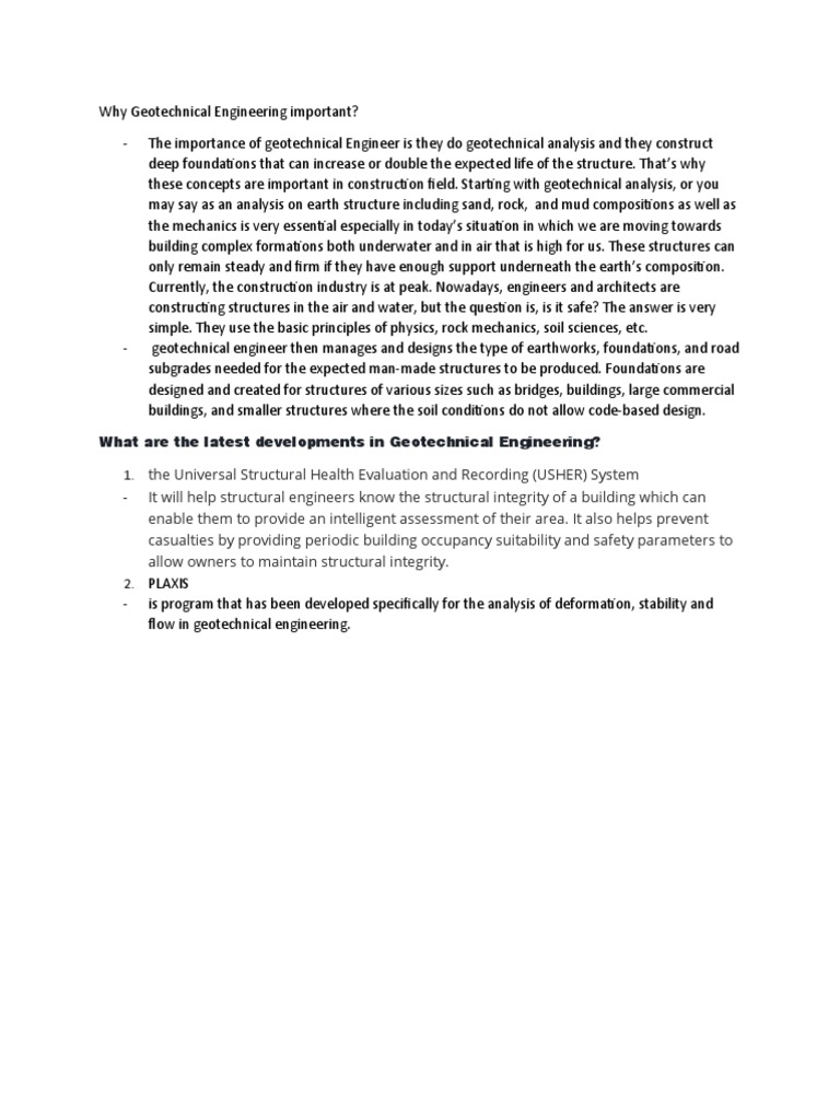 Why Geotechnical Engineering Important | PDF