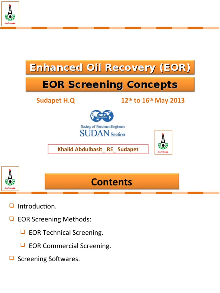 EOR Screening | PDF | Enhanced Oil Recovery | Petroleum Reservoir