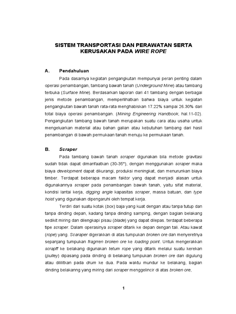 Jenis Kerusakan pada Wire Rope | PDF