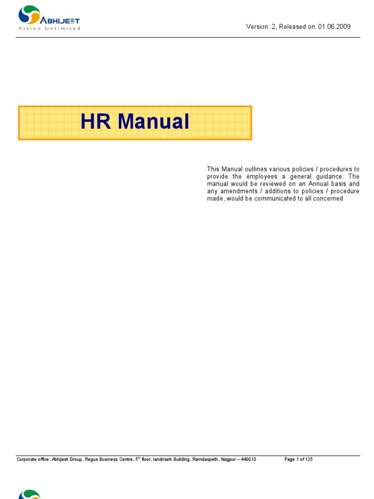 HR Manual Version 2 | PDF | Human Resources | Entrepreneurship
